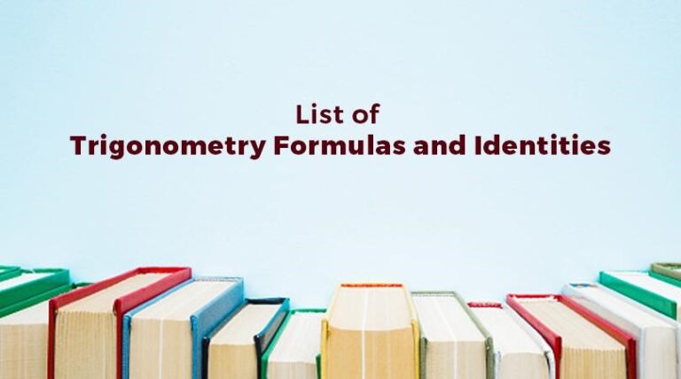 Trigonometric Formulas and Identities List | Best Trigonometric Guide ...